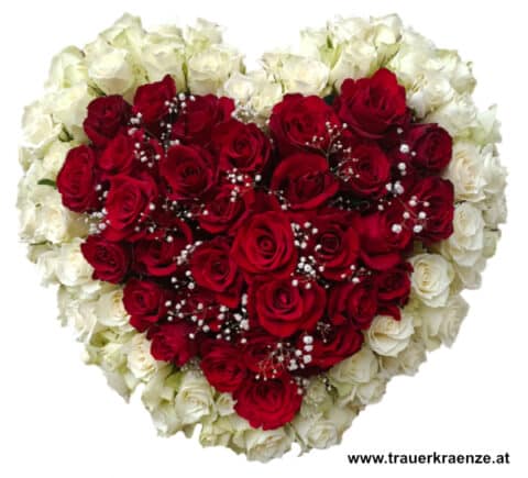 Beerdigung Blumen Herz - Trauerkränze Webshop Online bestellen - Webshop